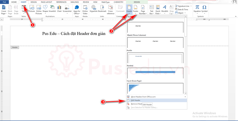 Cách Chỉnh Header Và Footer Trong Word 365, Word 2019, Word 2016, Word 2013, Word 2010, Word ...